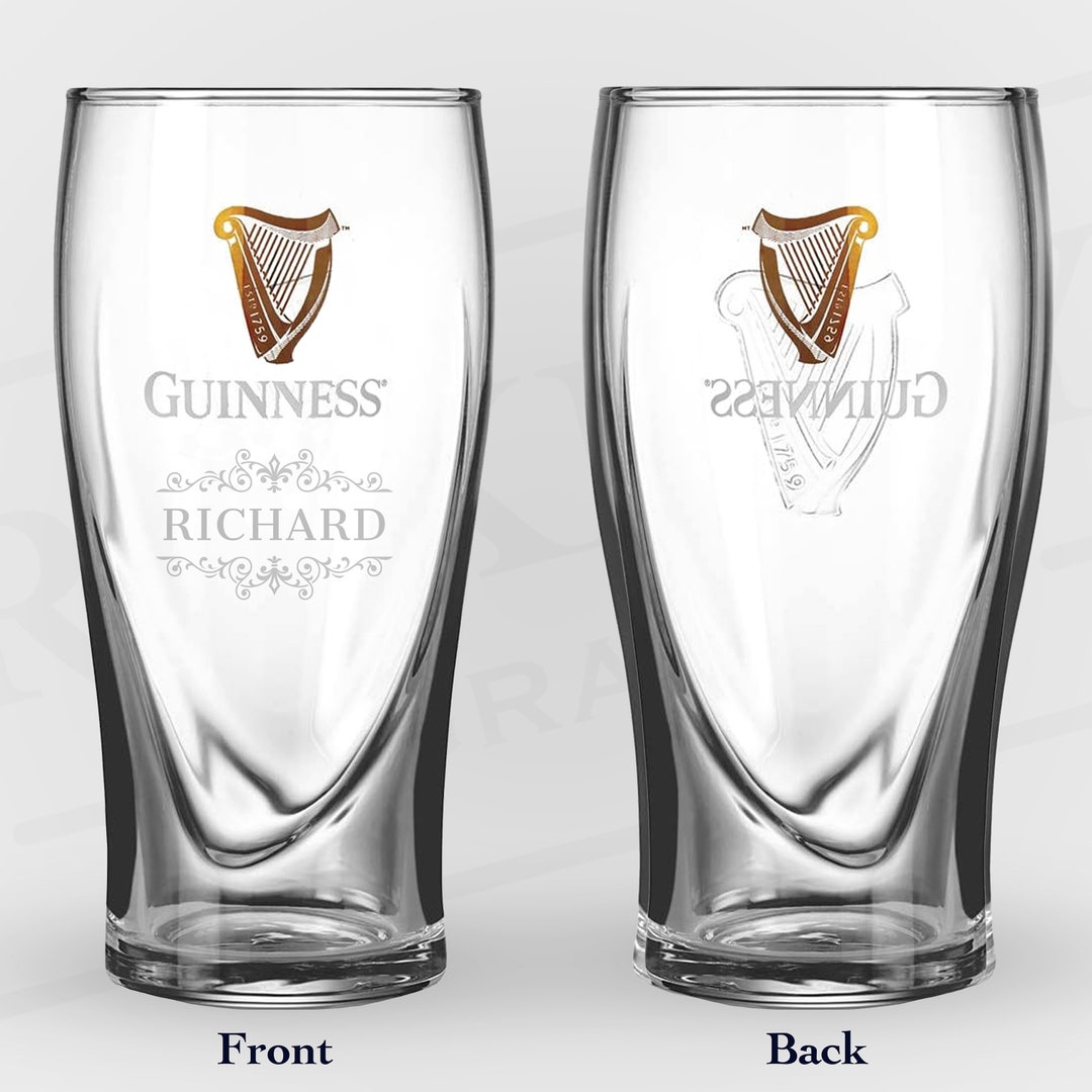Personalized Engraved Guinness Pint Glass Engraved Beer Gift Christmas ...