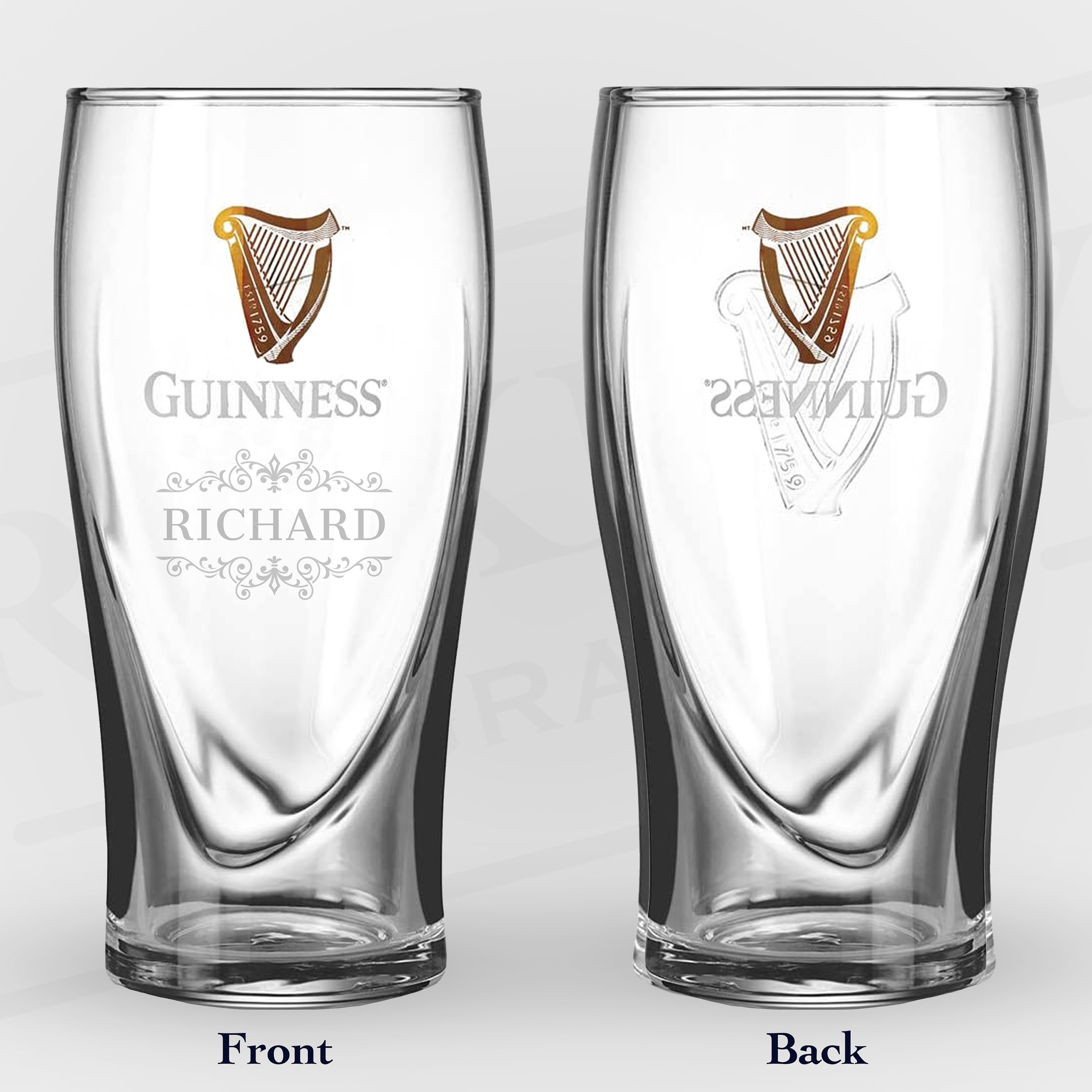 Personalised Engraved Guinness Glass Engraved With Any Name - Guinness ...
