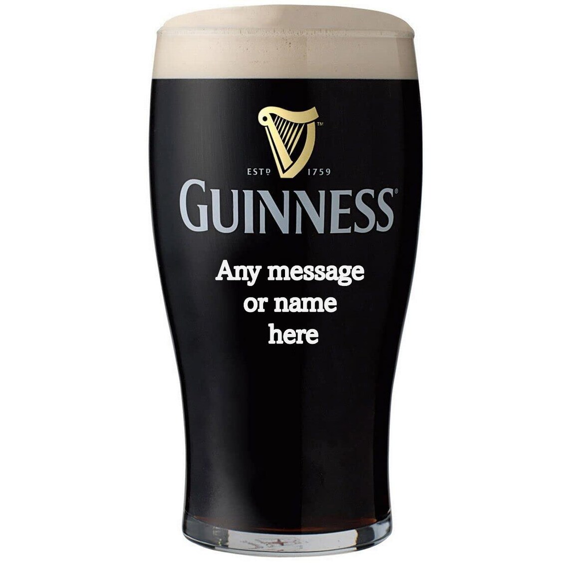 Custom Engraved Guinness Pint Glass: Beer Gift Christmas Gift for Dad ...