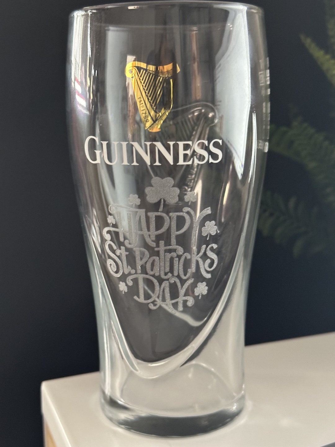 Personalised Engraved Guinness Pint Glass - Etsy UK
