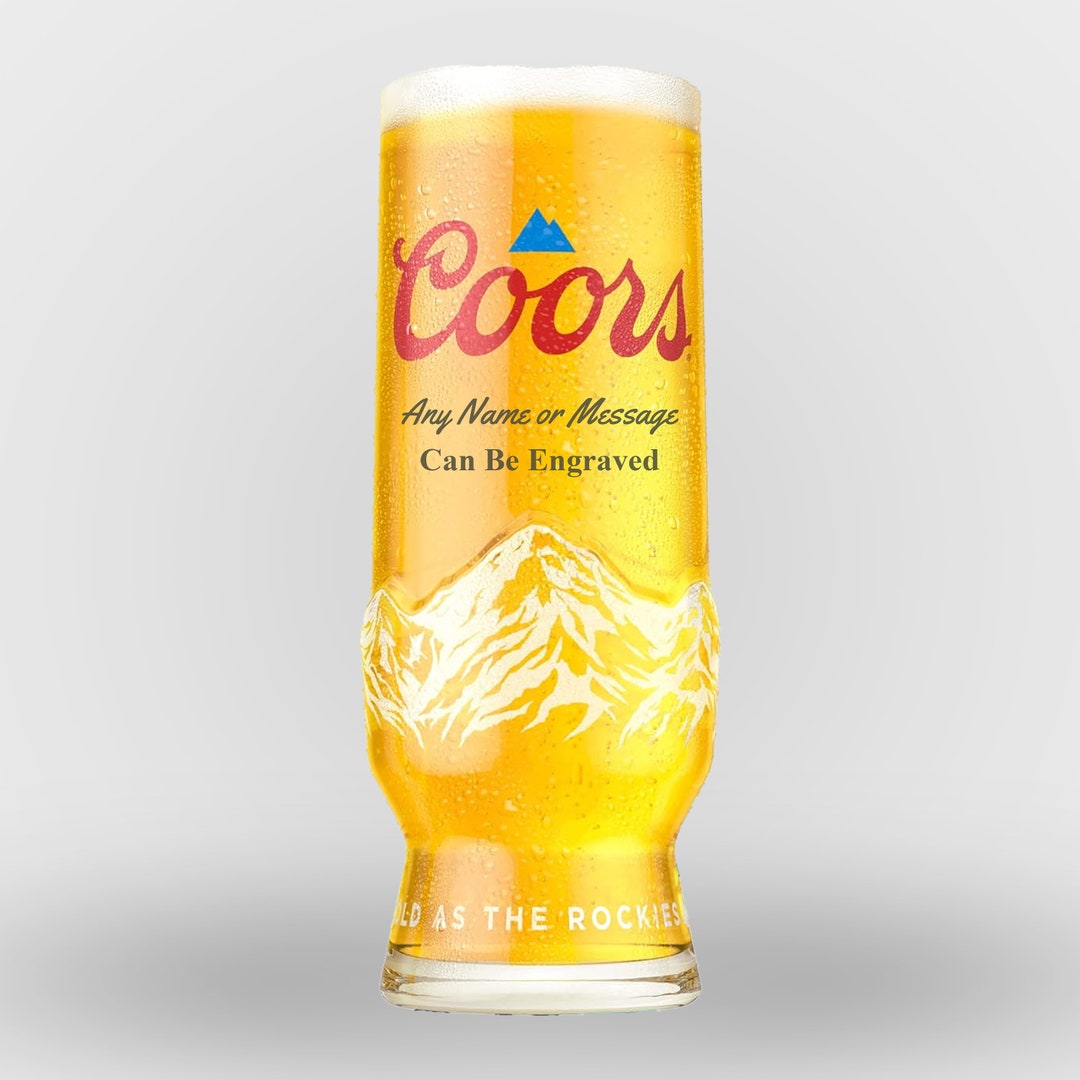 Personalised Coors Ligh Beer Glass Engraved With Any Message - Coors ...