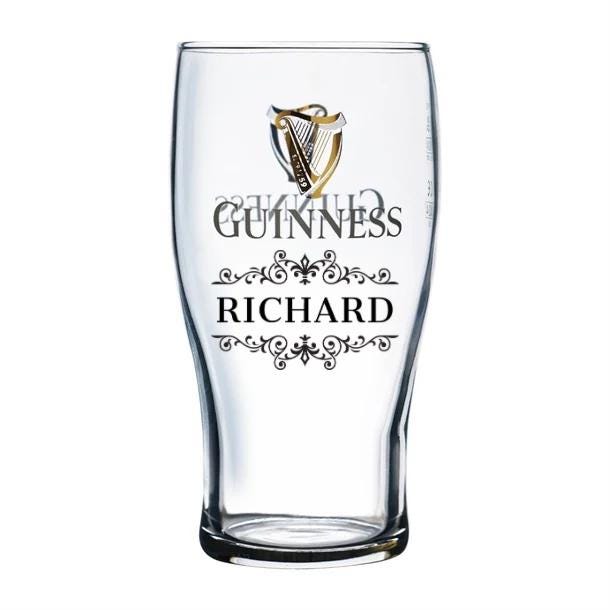 Personalized Engraved Guinness Pint Glass Engraved Beer Gift Christmas ...