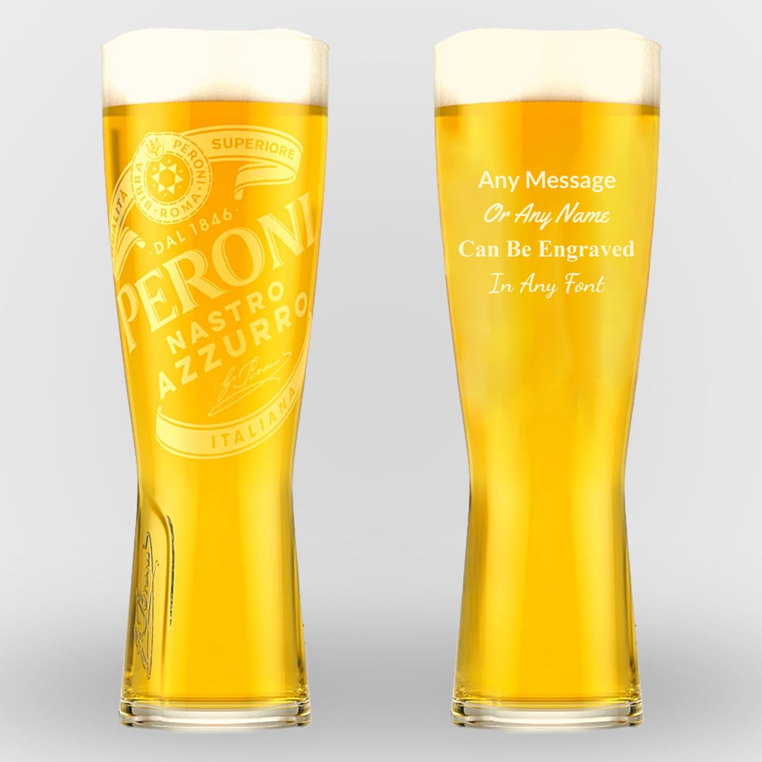 Personalized Peroni Pint Glass: Engraved Beer Gift Christmas Gift for ...