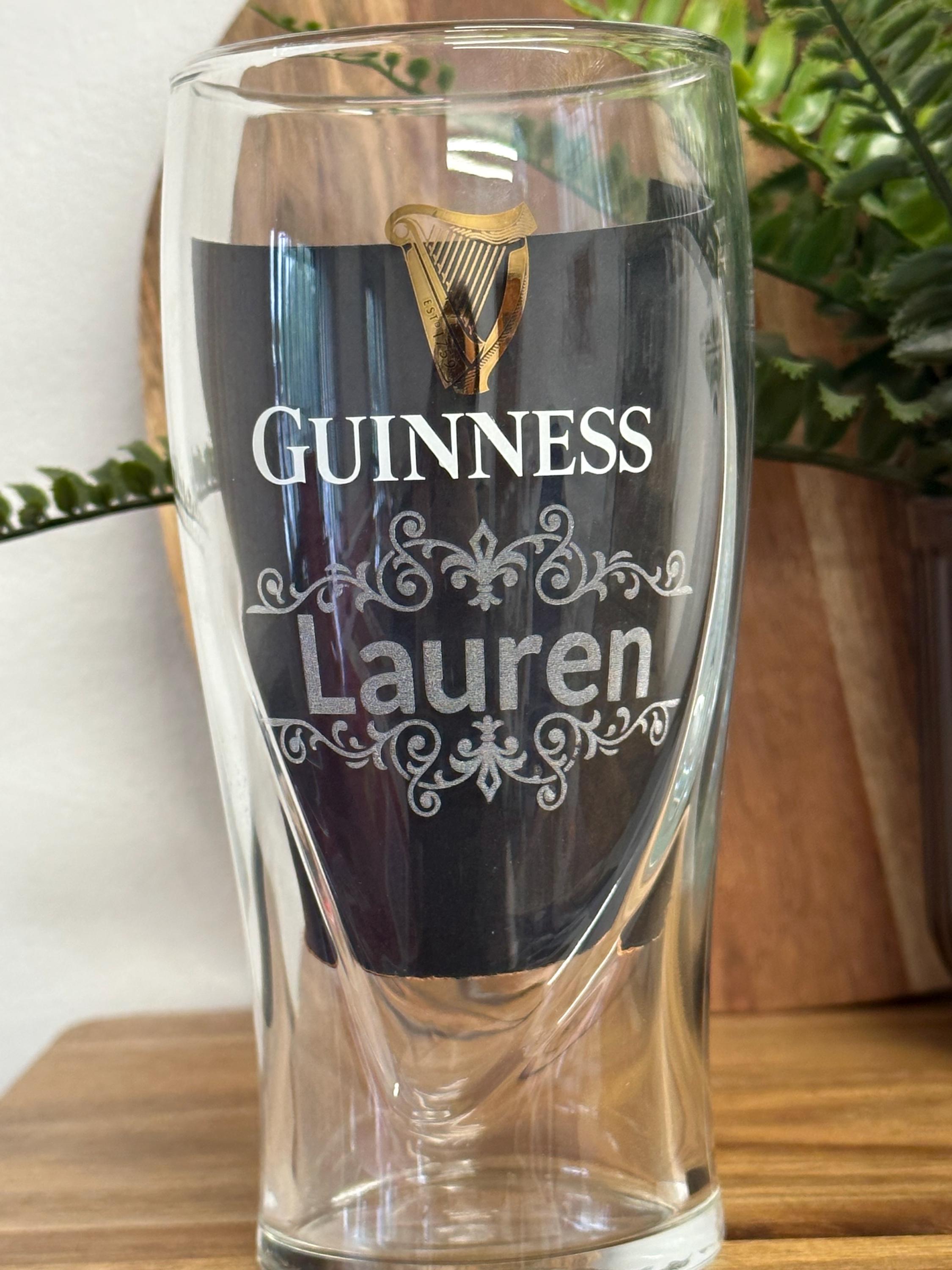 Personalized Engraved Guinness Pint Glass Engraved Beer Gift Christmas ...
