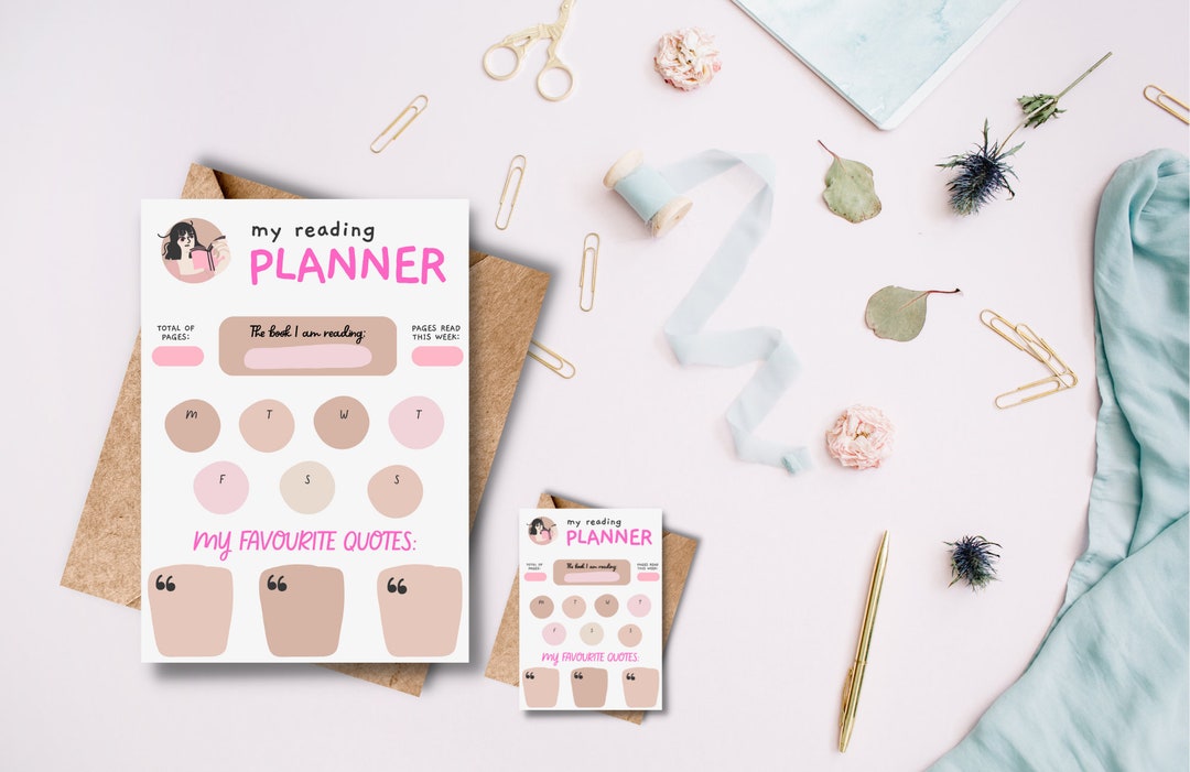 Soft and Cute Aesthetic Reading Routine Planner, Reading Routine ...