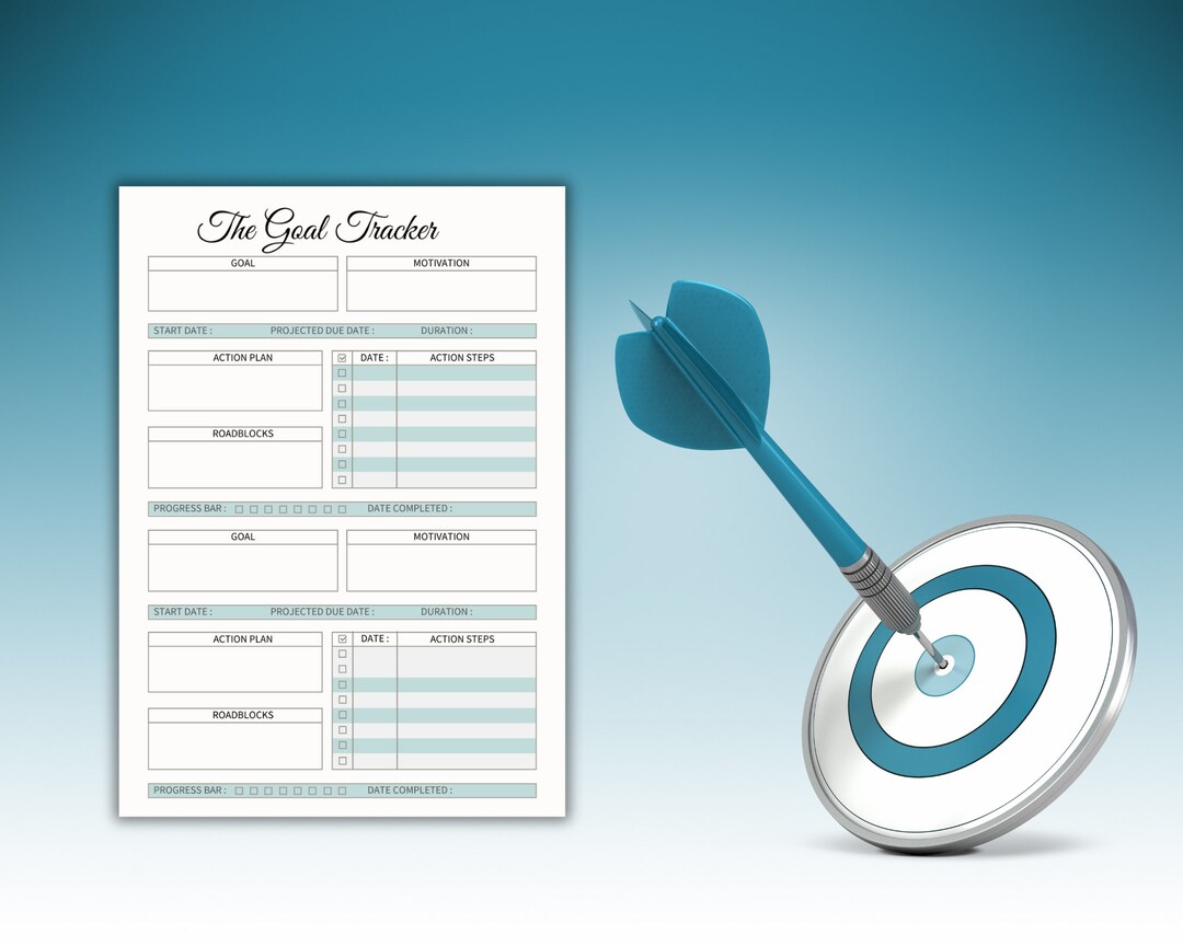 Goal Tracker, Digital Goal Tracker, Daily Goal Planner, Minimalist ...