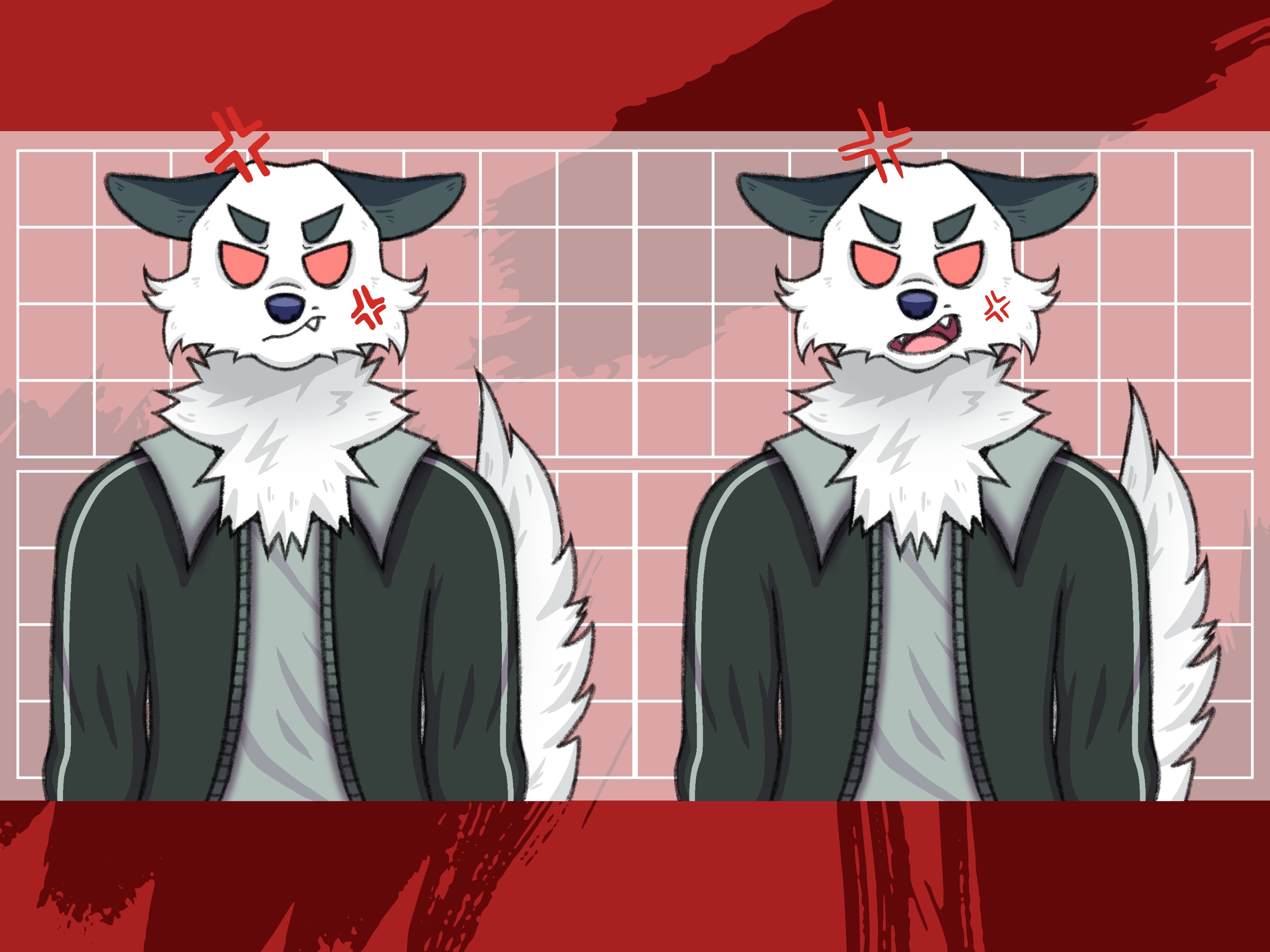 Reactive Pngtuber Starter Bundle - White Wolf Furry in a Tracksuit - Etsy