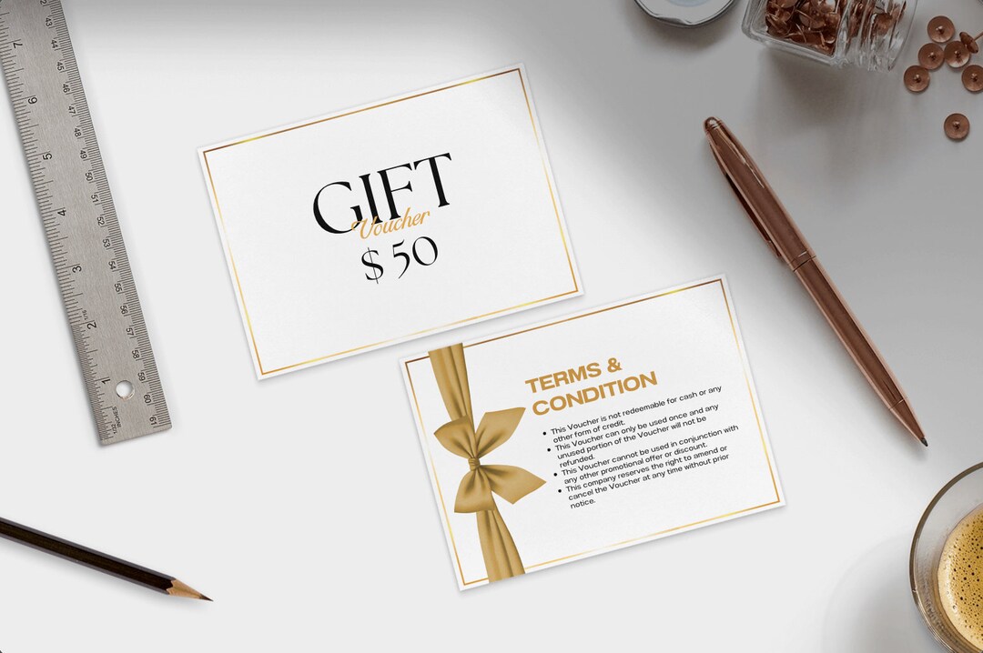 Editable Gift Voucher Template, Canva Template, PDF File - Etsy