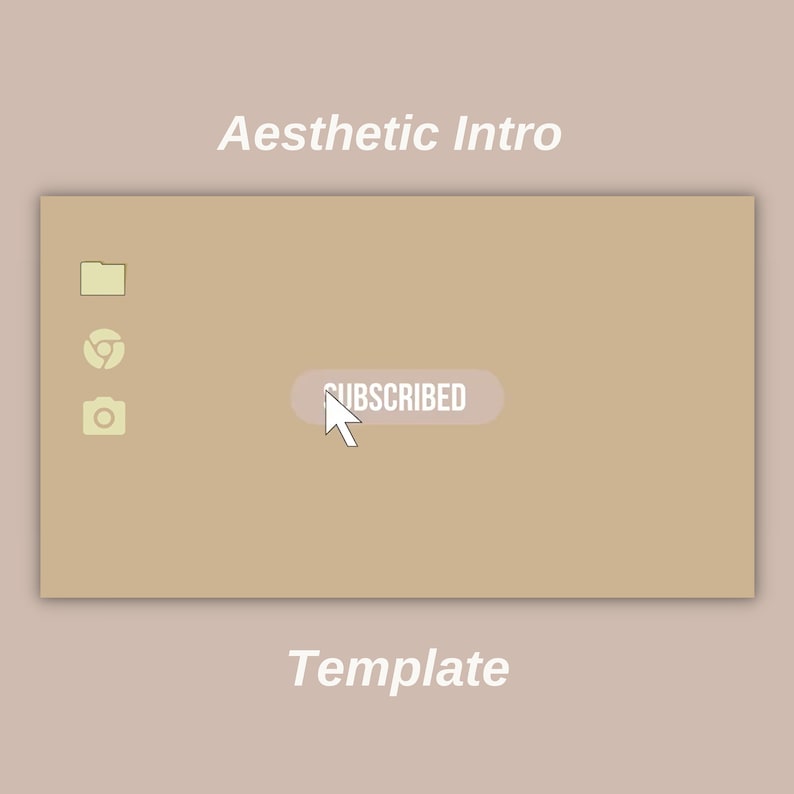 Aesthetic Youtube Intro Template - Etsy