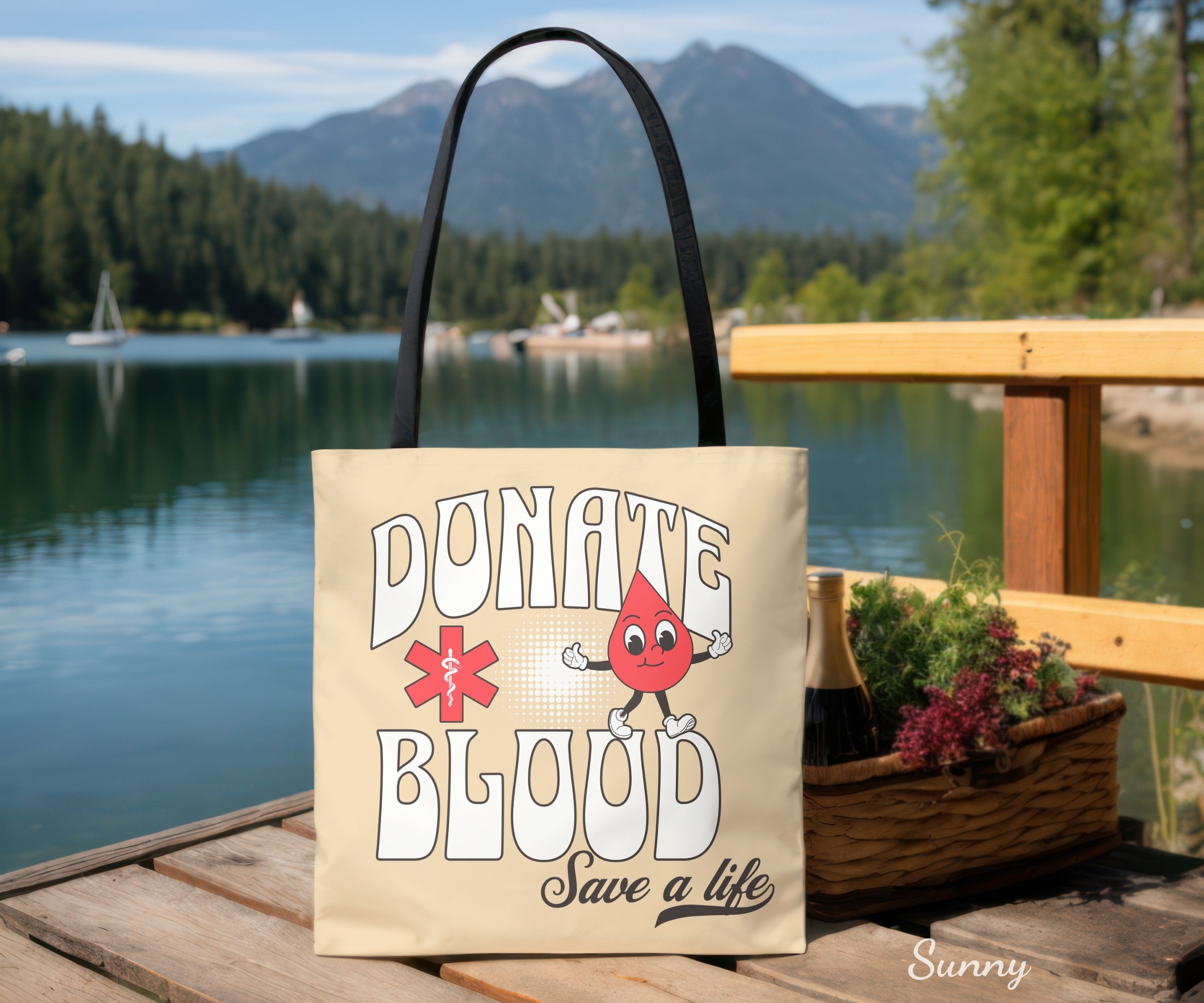 Blood Donation Awareness Tote Bag Blood Donation Gift for Blood Donor ...