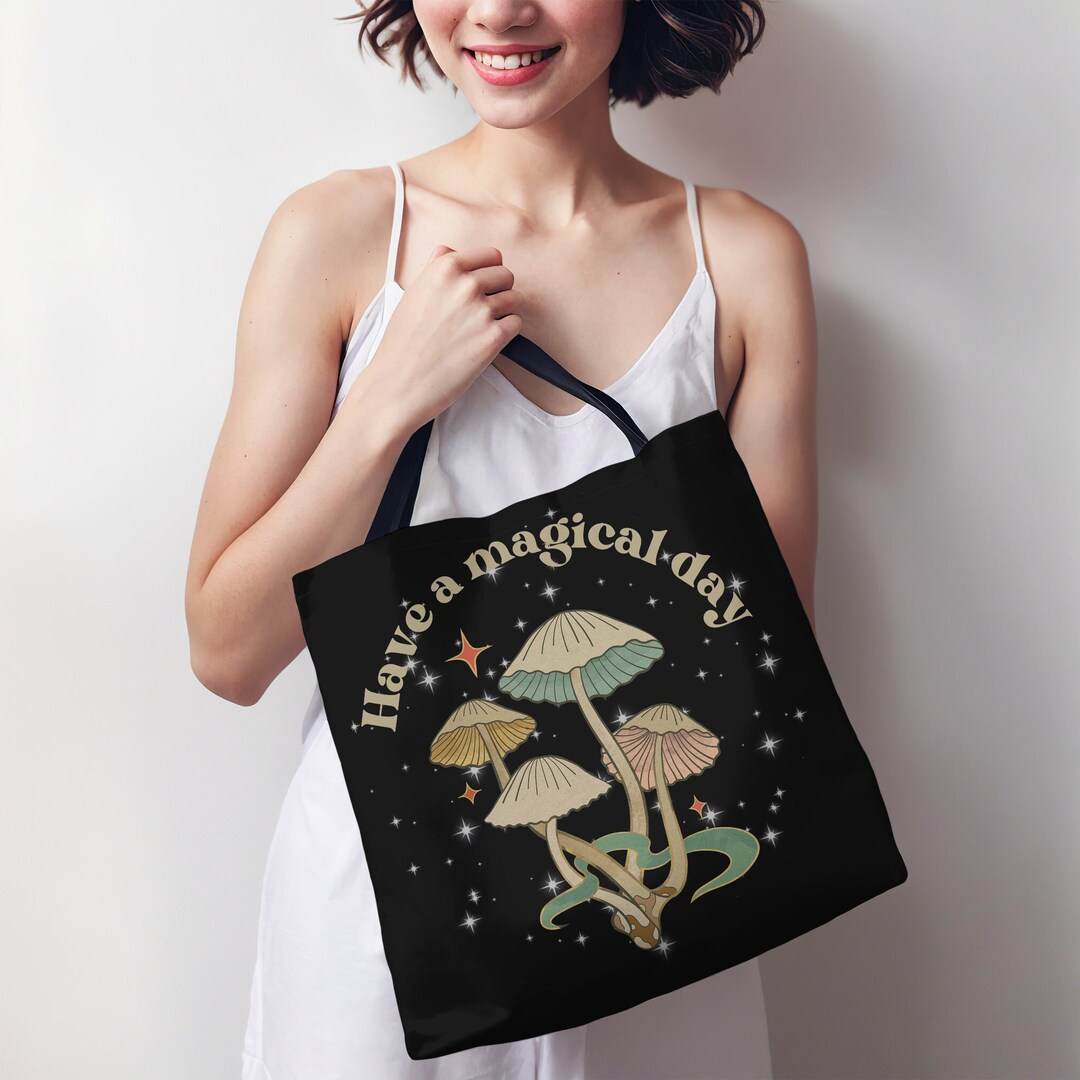 Magic Mushroom Bag Mushroom Tote Bag Cute Vintage Mushroom Birthday ...