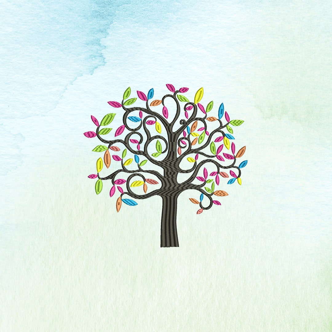 Digital Tree of Life Embroidery Design Machine Embroidery - Etsy