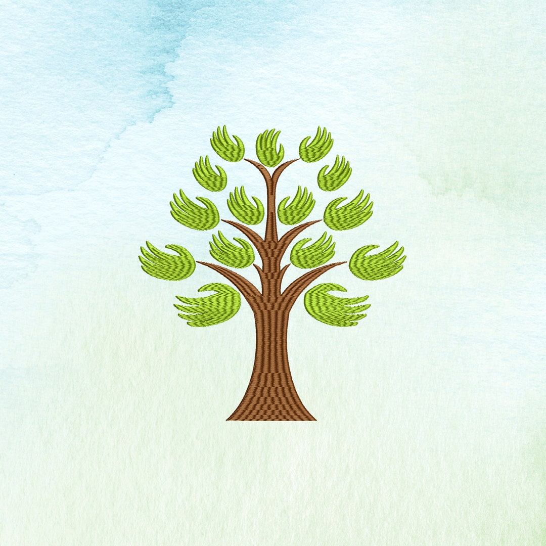 Digital Tree of Life Embroidery Design Machine Embroidery - Etsy