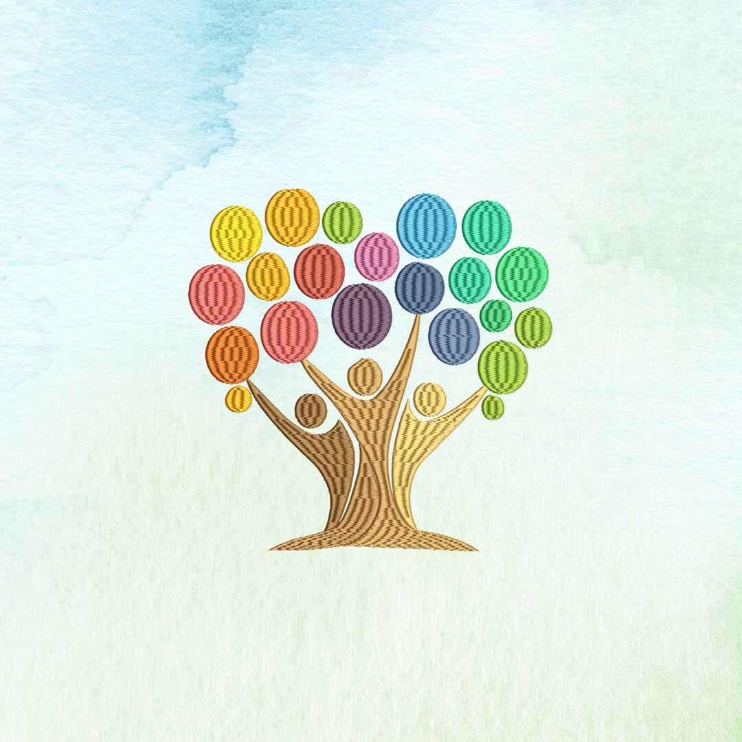 Digital Tree of Life Embroidery Design Machine Embroidery - Etsy