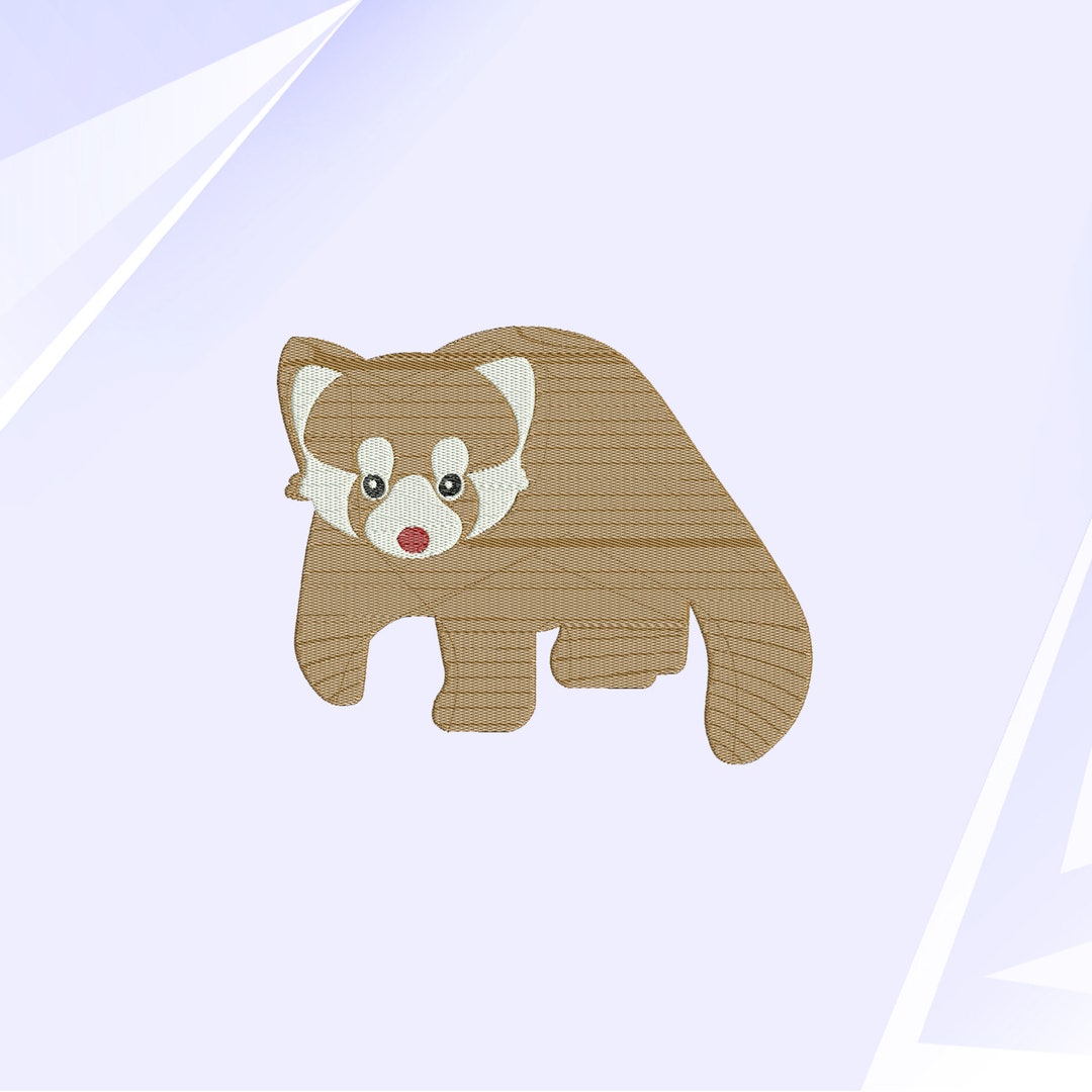 Digital Red Panda Embroidery Design INSTANT DOWNLOAD - Etsy