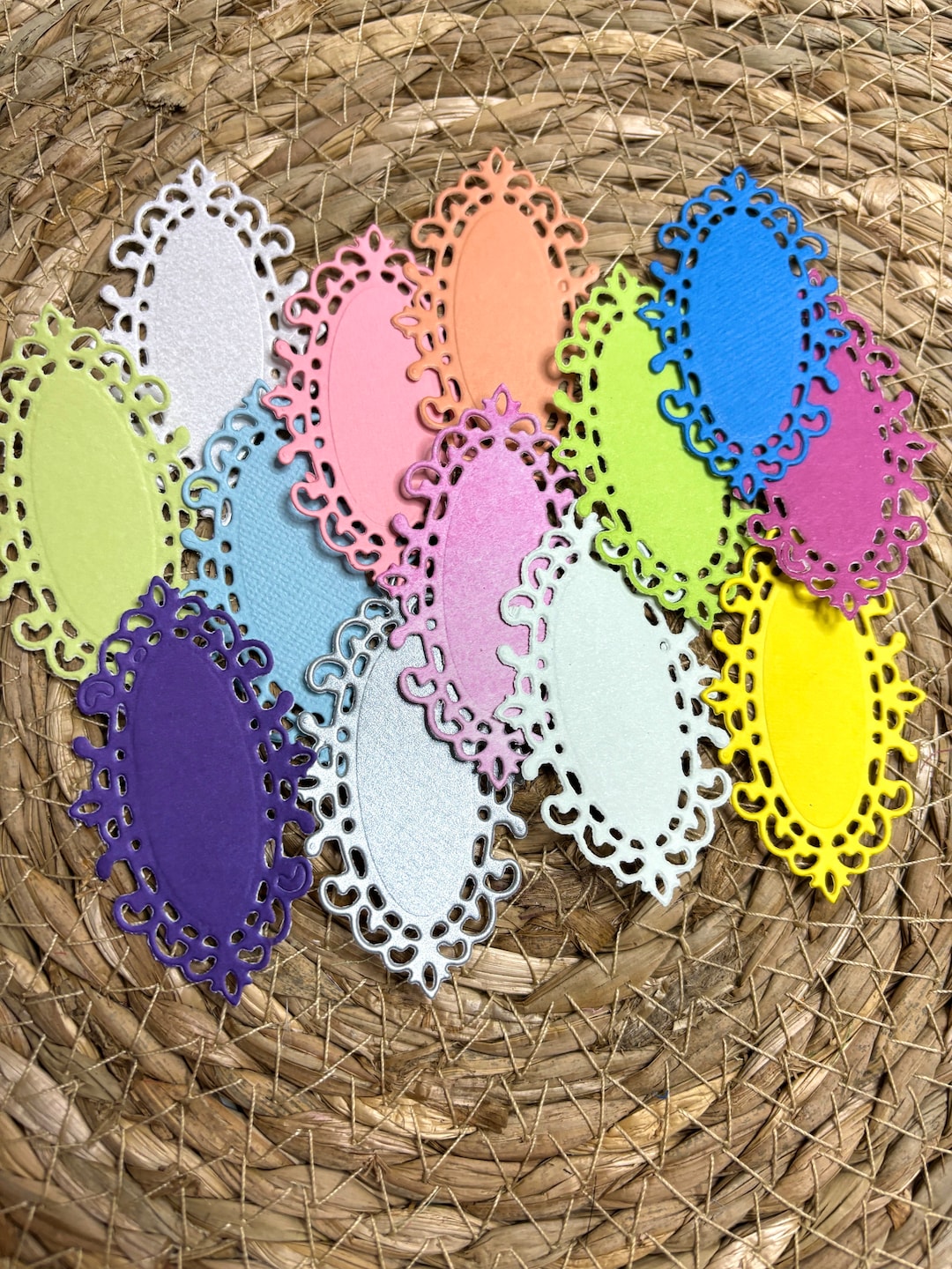 Mini Oval Doilies Die Cuts Sets Junk Journal Craft Card Making Supplies ...
