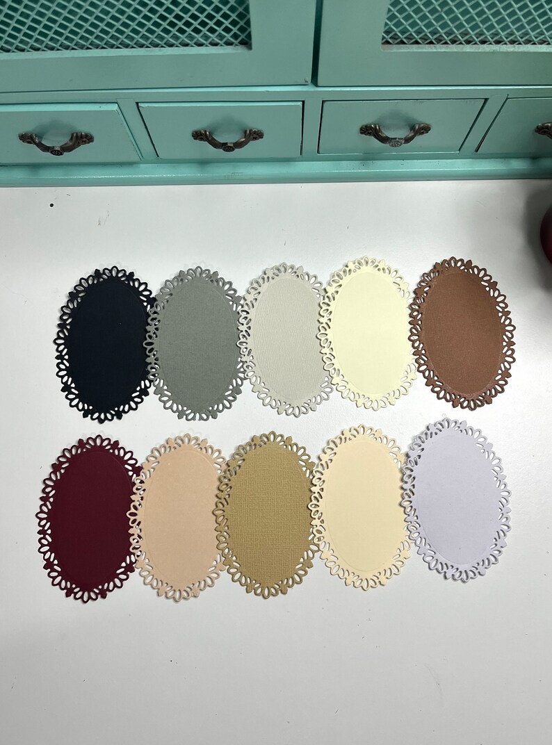 Oval Die Cut Doilies 10 Pcs Junk Journal Craft Card Making Supplies ...