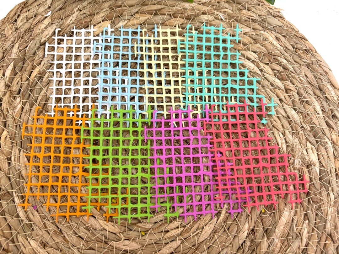 Geometric Irregular Grid Die-cut 8 Pcs Junk Journal Craft Card Making ...