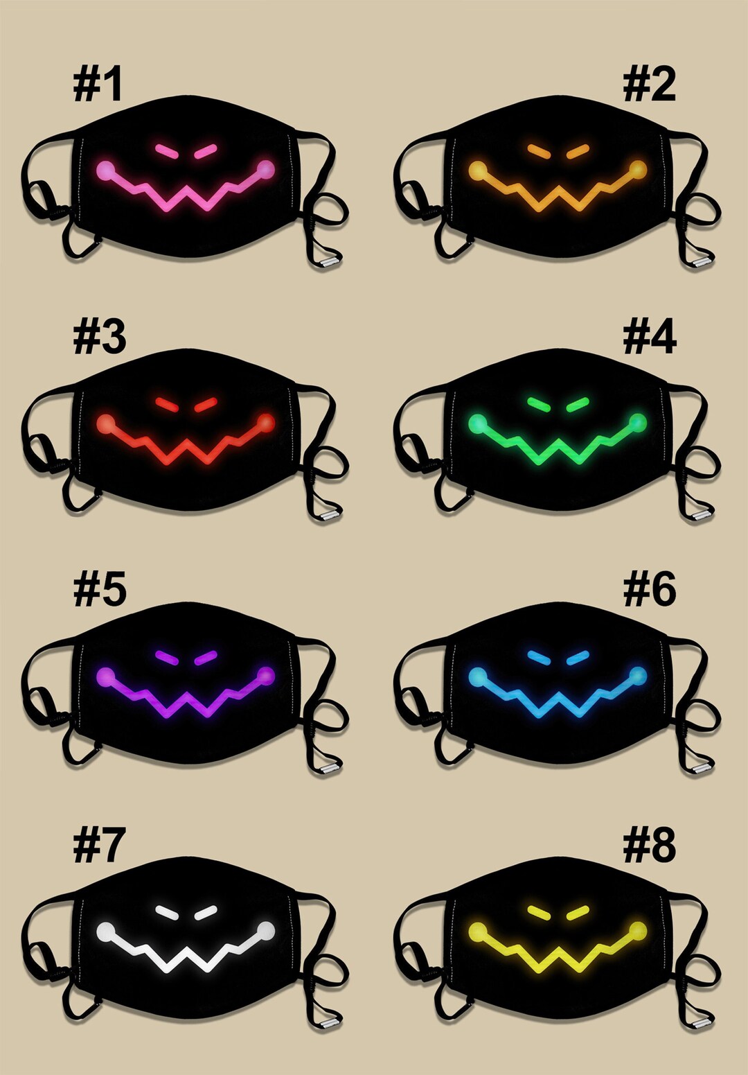 Protogen Face Mask Furry Protogen Mask Adjustable Elastic - Etsy