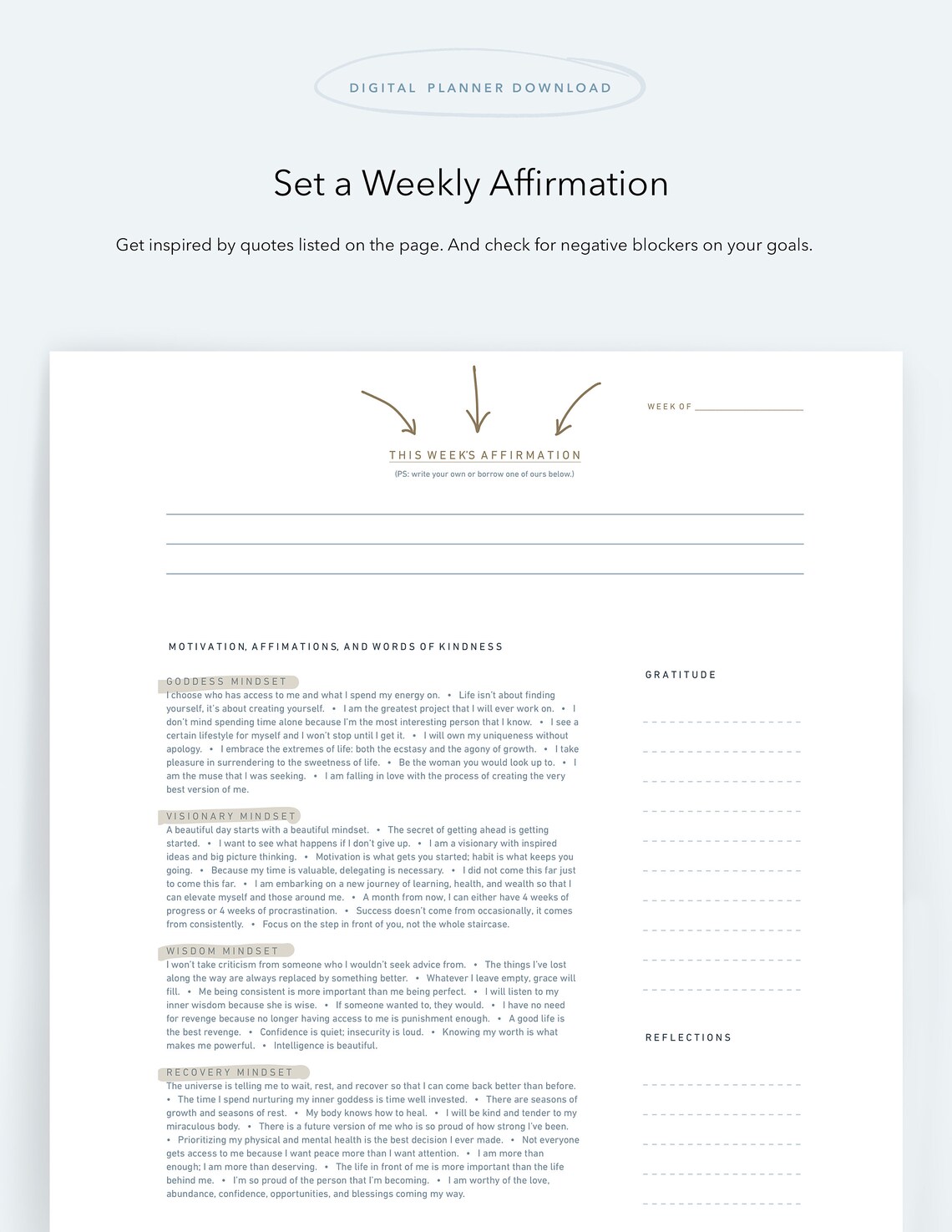 Printable Minimalist Glow up Planner: Get Fit, Pretty and Rich - PRE ...