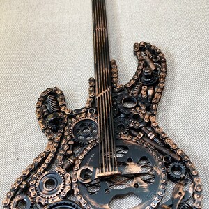 Rustic Guitar Made From Recycled Metal, Decorative Guitar Handmade With ...