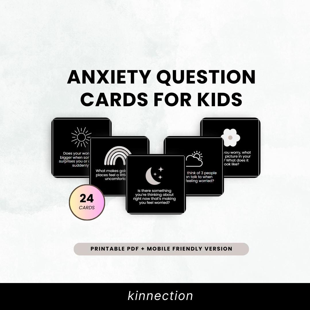 Printable Anxiety Cards for Parents | Help Children Talk About Feelings ...