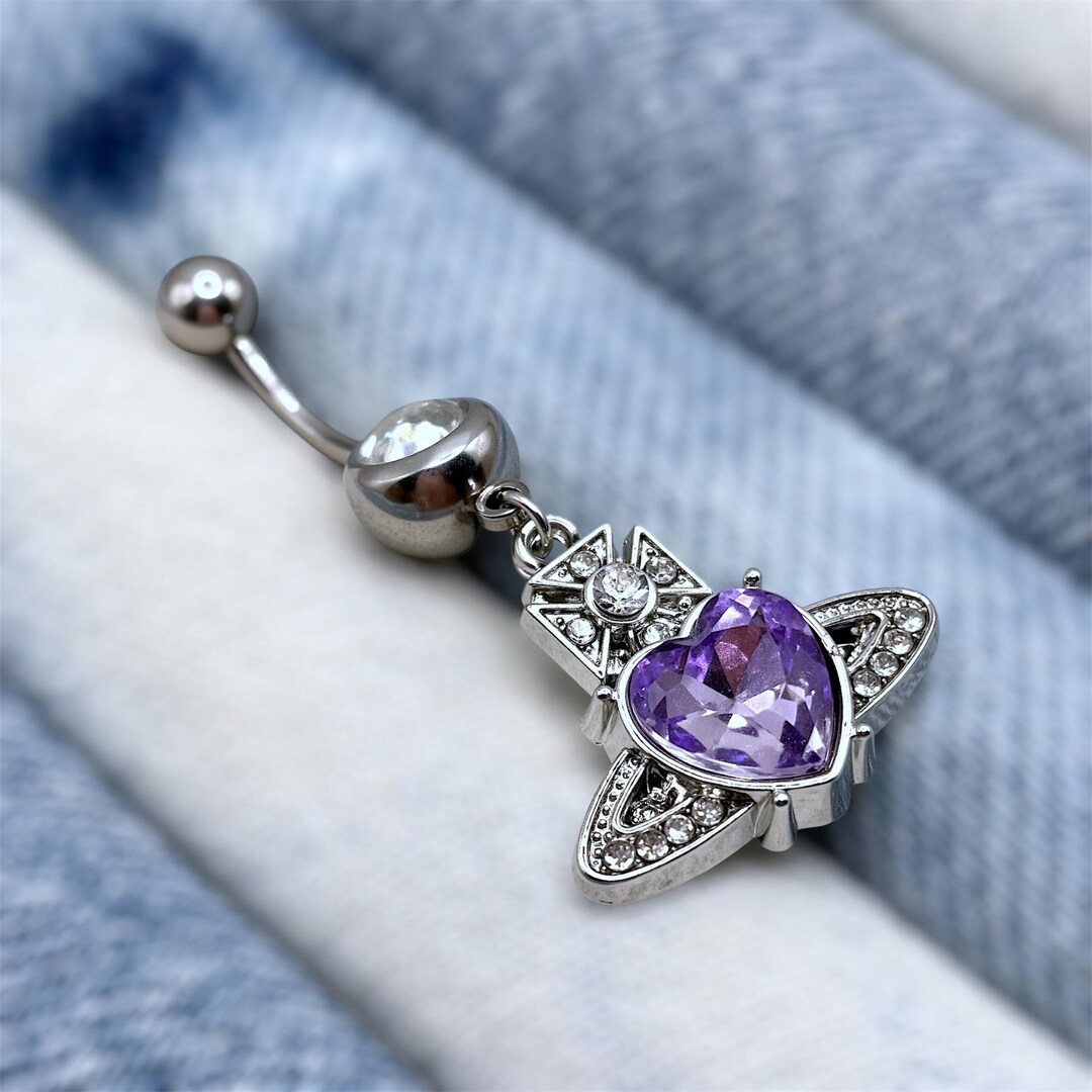 Orbit Planet Belly Ring – Dangle Belly Button Ring – Cute Belly ...