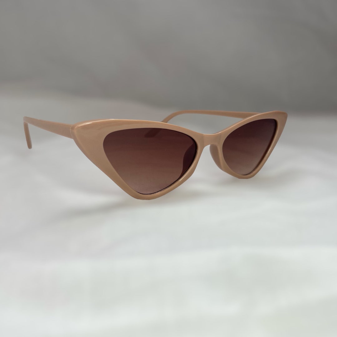 Y2k 00s Bratz Playboy Inspired Rave Beige Classic Cat Eye Sunglasses ...