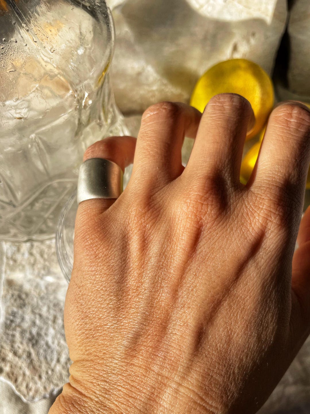 Adjustable Pinky Ring/ Solid Sterling Silver Chevalier Ring/ Curved ...