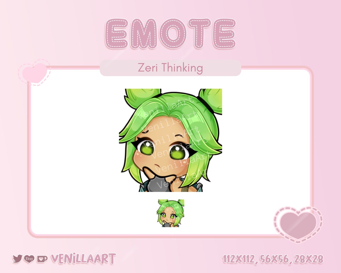Zeri Think Emote for Twitch Streamers/discord/youtube - Ready to Use ...