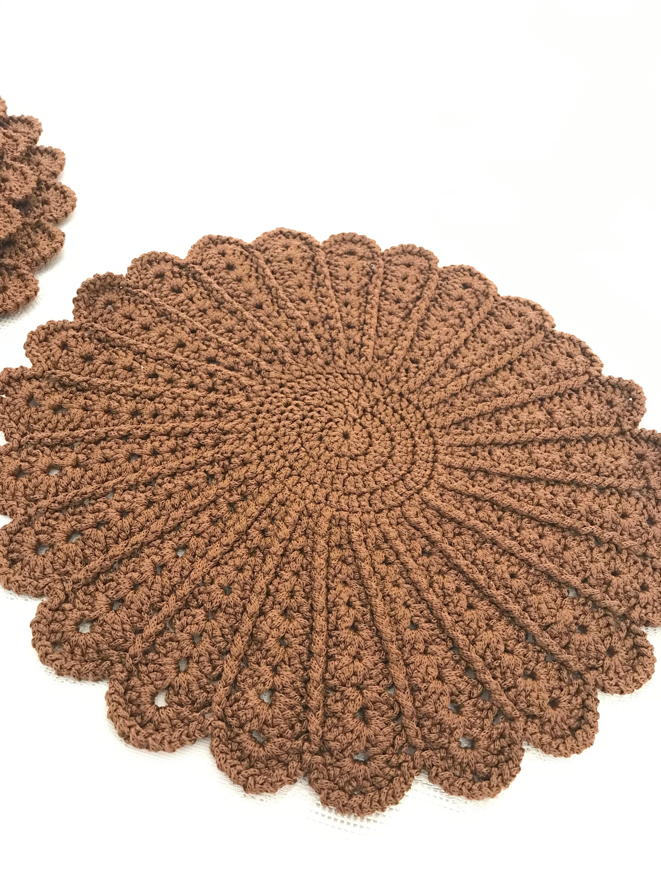 Crochet Placemat,dinner Plate Mat Set, Kitchen Decoration, HANDMADE ...