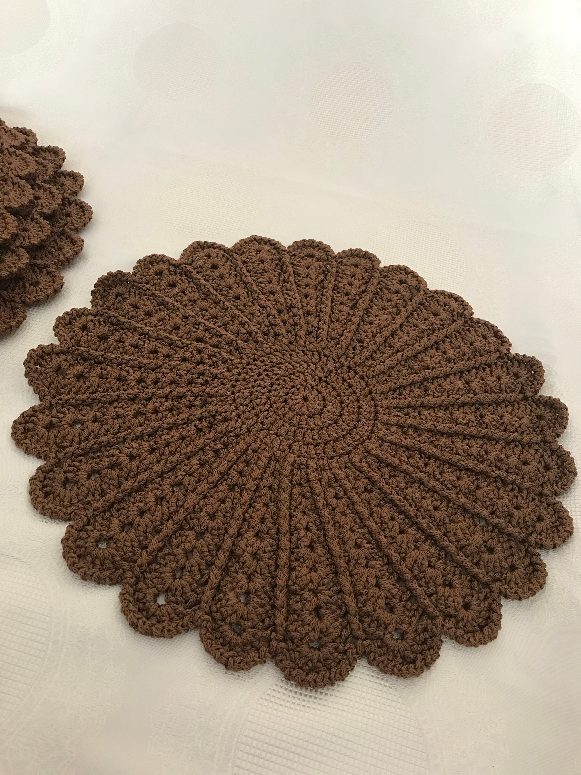 Crochet Placemat,dinner Plate Mat Set, Kitchen Decoration, HANDMADE ...