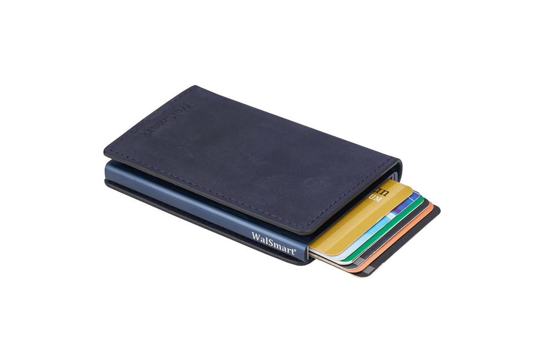 Walsmart Slim Crazy Smart Mechanism Wallet Genuine Leather, RFID ...