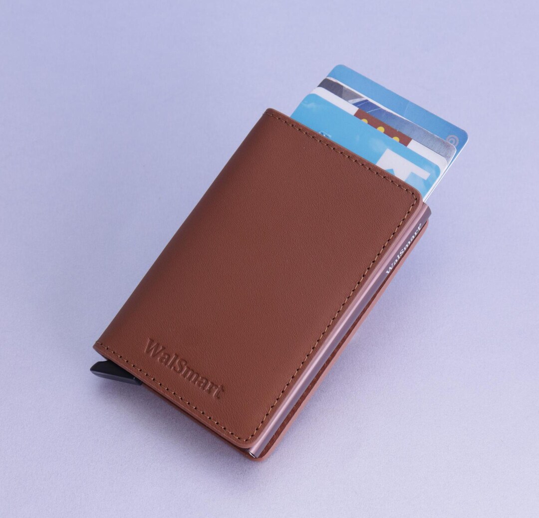 Walsmart Book Cotton Smart Mechanism Wallet Genuine Leather, RFID ...