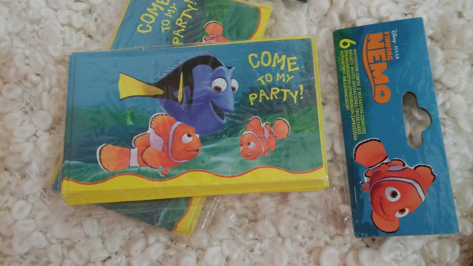 6 X FINDING NEMO Birthday Party Invitations and Envelopes - Etsy
