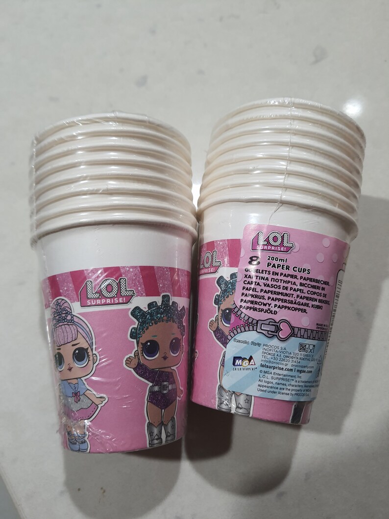 8 X LOL Paper Cups - Etsy