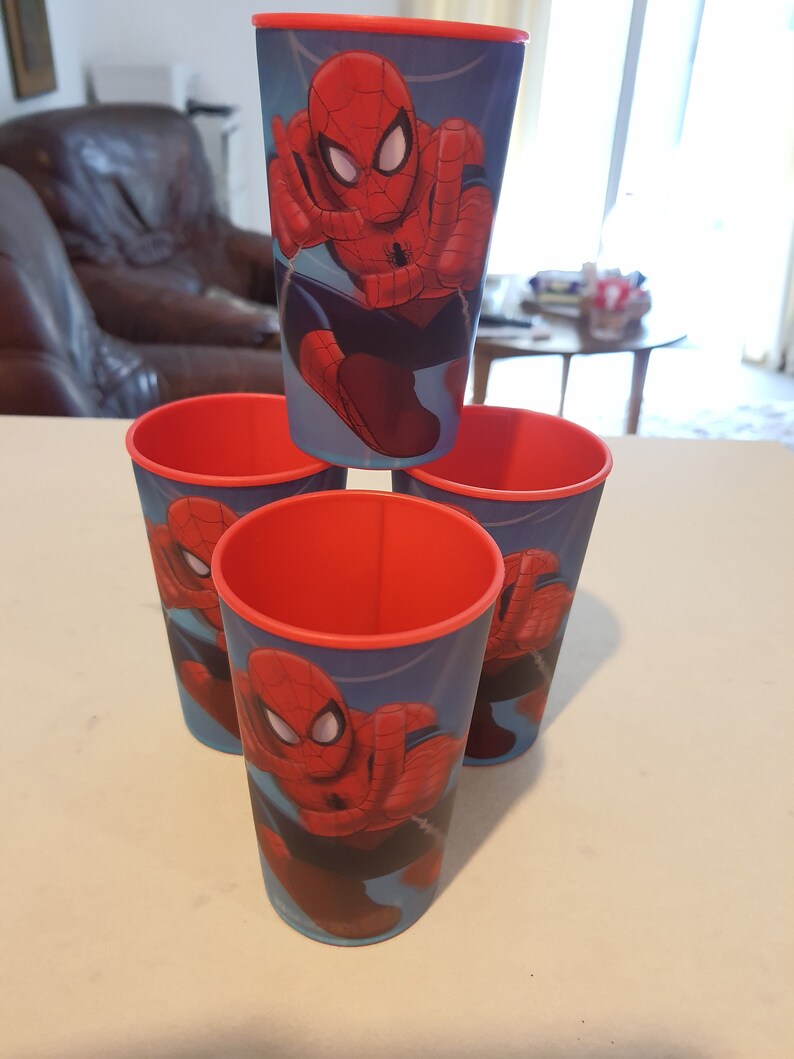 SPIDER MAN Plastic Cups - Etsy