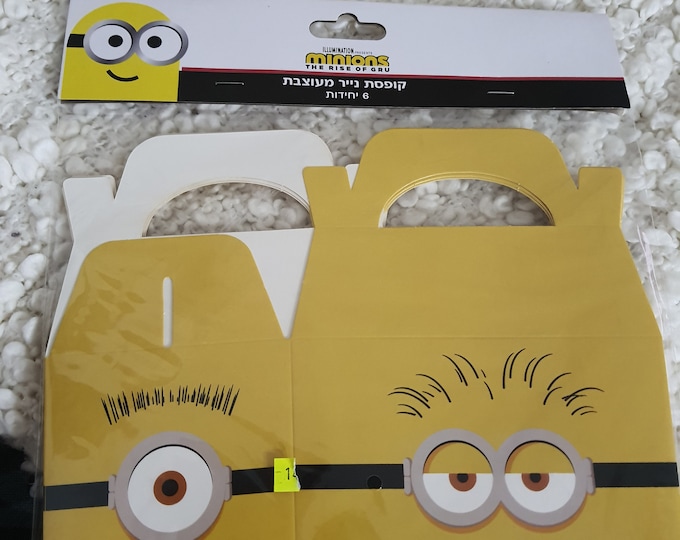 6 X Minions Cardboard Treat Boxes - Etsy