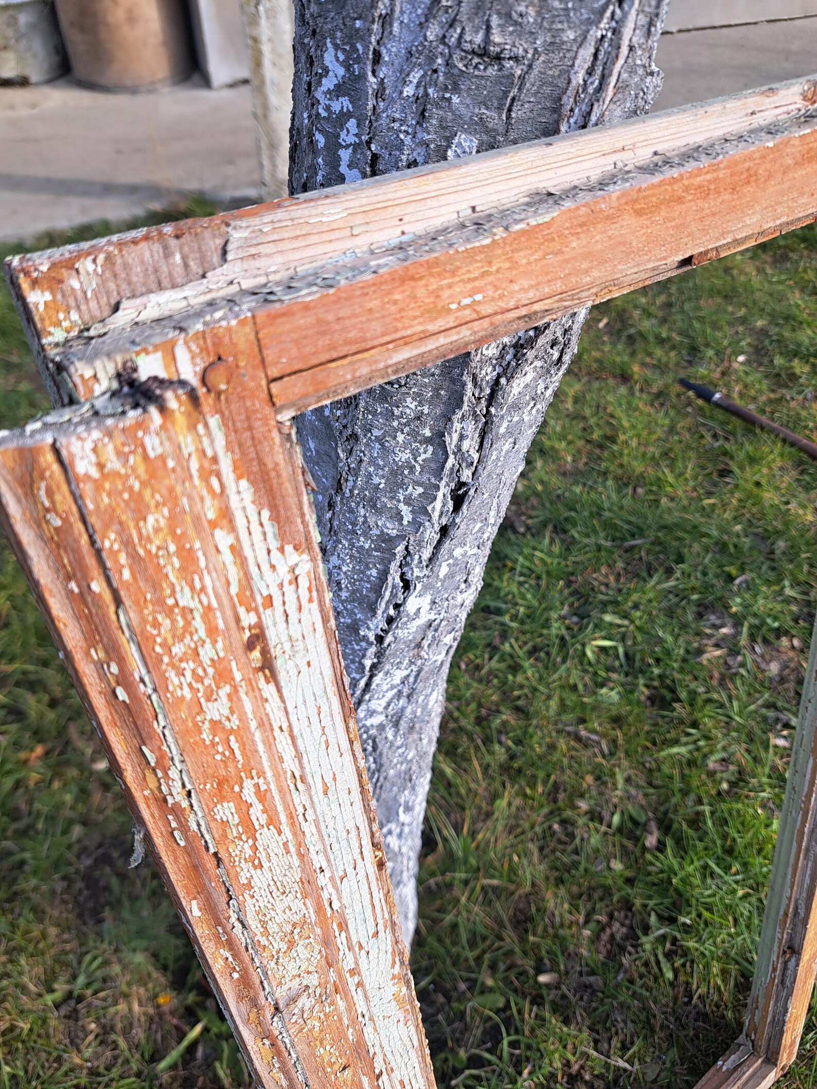 Vintage Farmhouse Brown Wooden Window Frame Wall Decor, Rustic Window ...