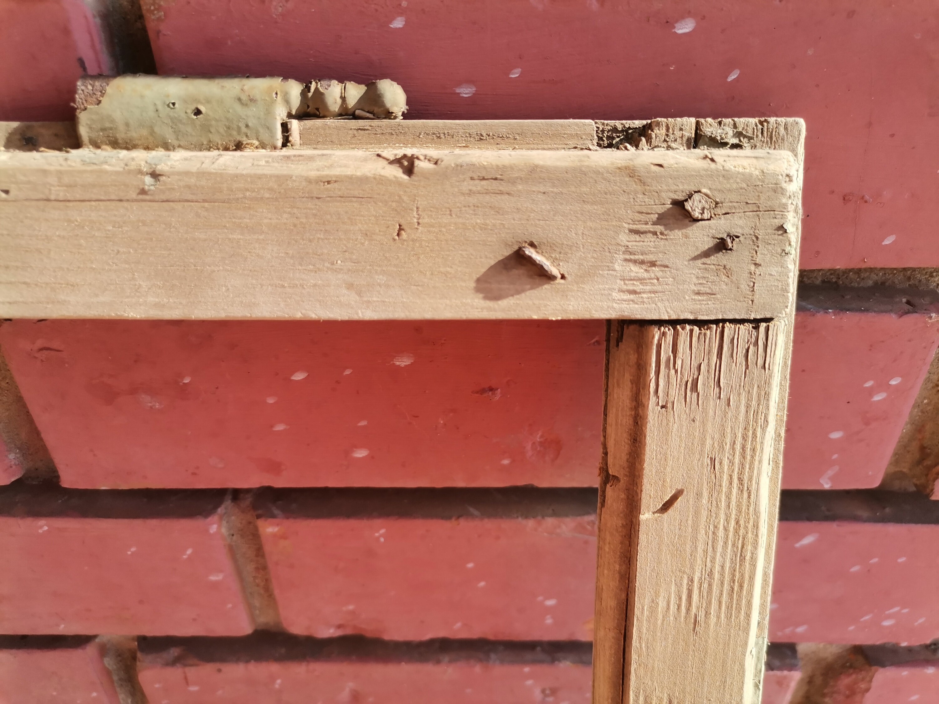 Old Primitive Farmhouse Brown Window Frame Wooden Frames Wall Decor ...