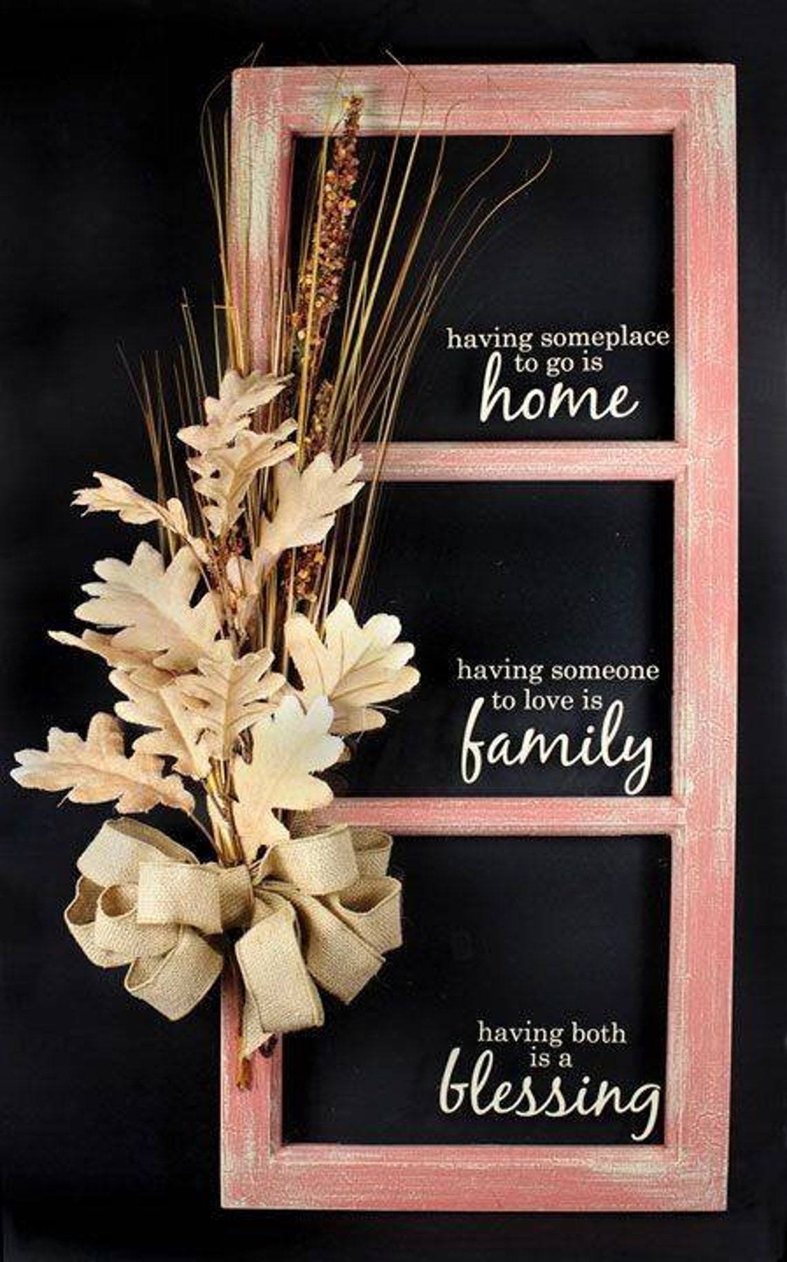 Old Primitive Farmhouse Brown Window Frame Wooden Frames Wall Decor ...