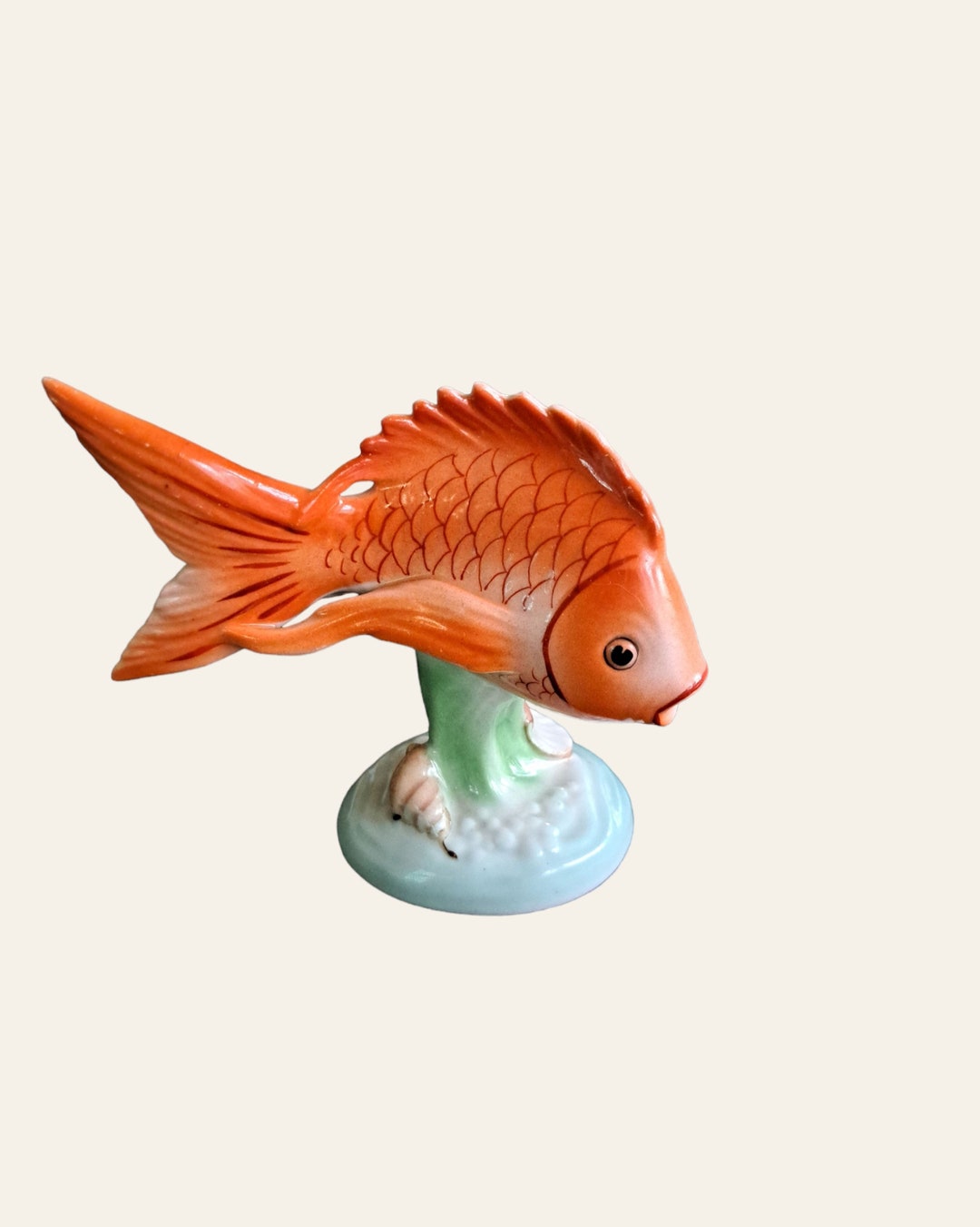 Vintage Hand Painted Porcelain Fish Figurines, Personalized Gift ...