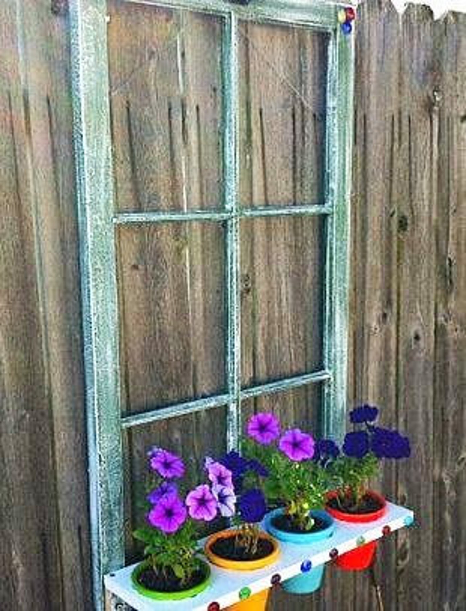 Old Primitive Farmhouse Brown Window Frame Wooden Frames Wall Decor ...