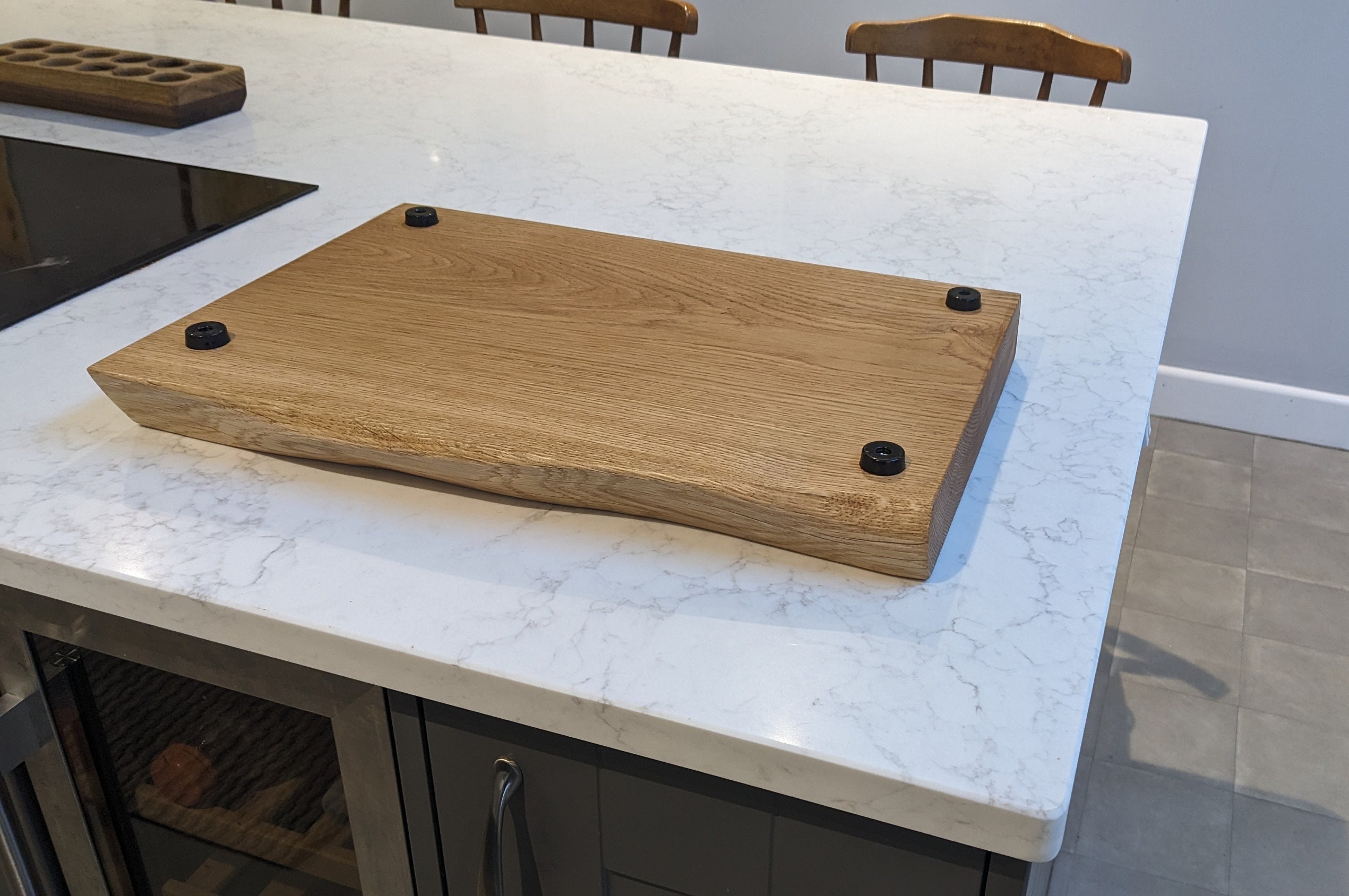 Extra Large Live Edge Oak Chopping Board Solid Oak Chopping Block and ...
