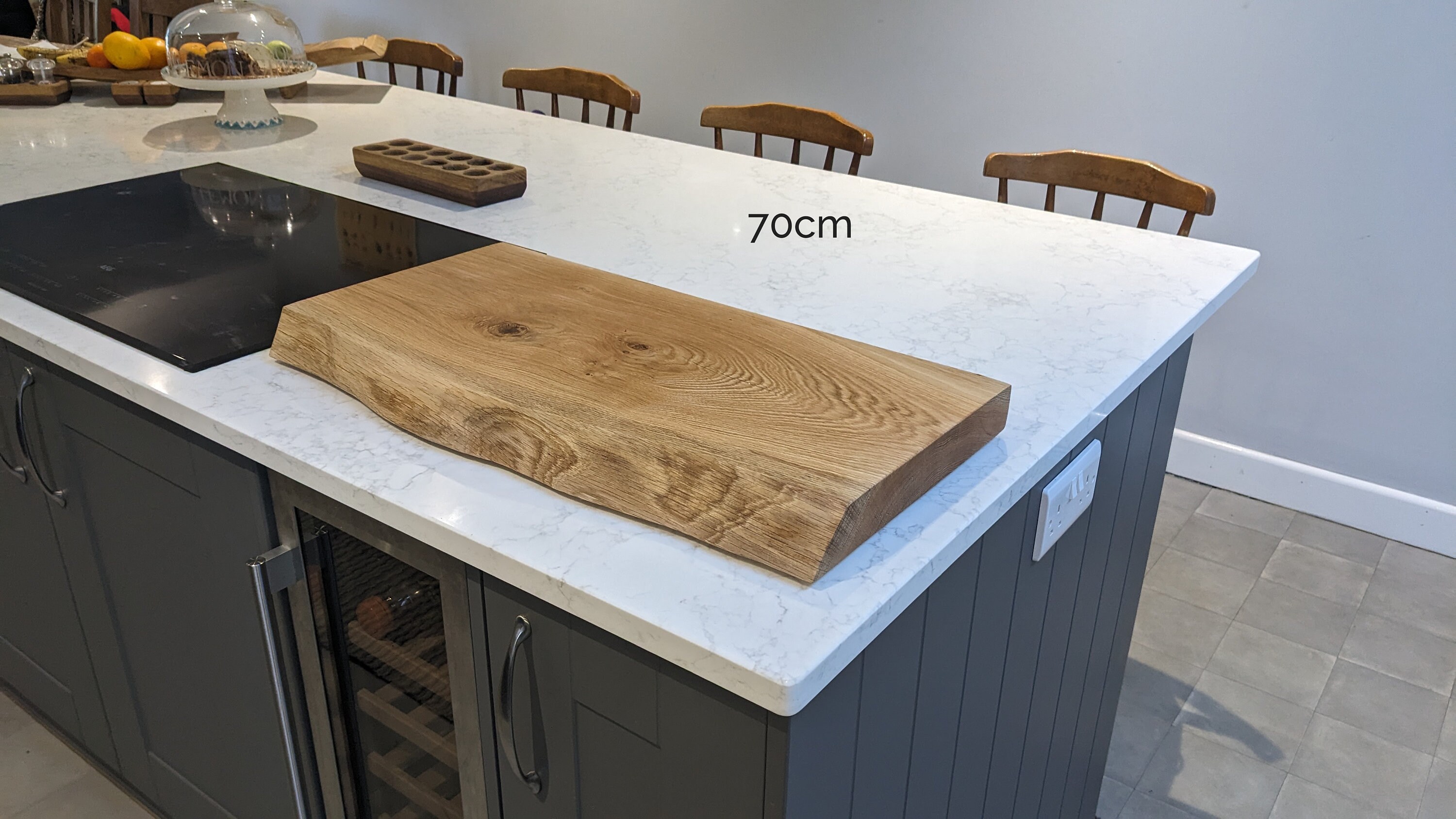 Extra Large Live Edge Oak Chopping Board Solid Oak Chopping Block and ...