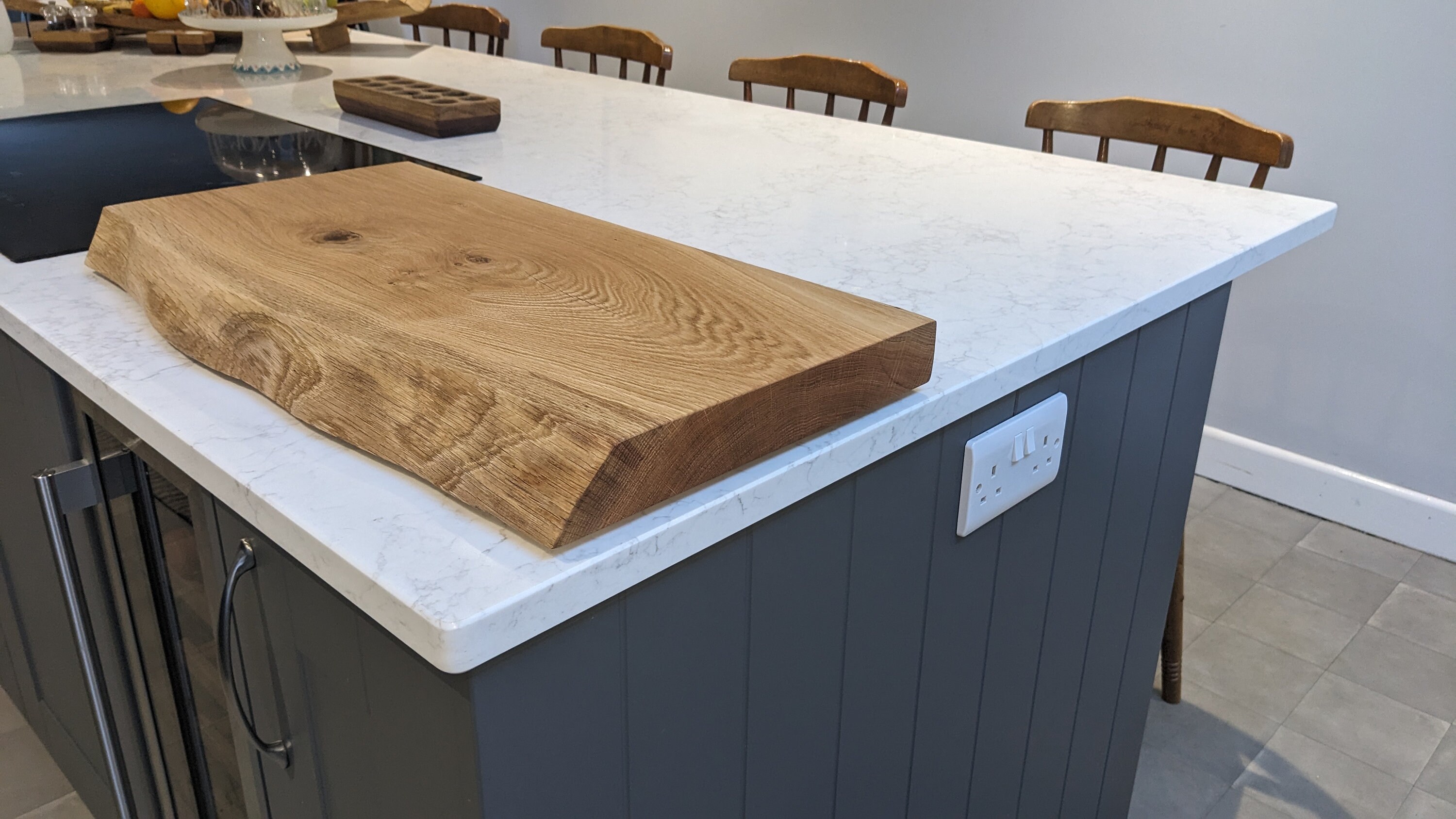 Extra Large Live Edge Oak Chopping Board Solid Oak Chopping Block and ...