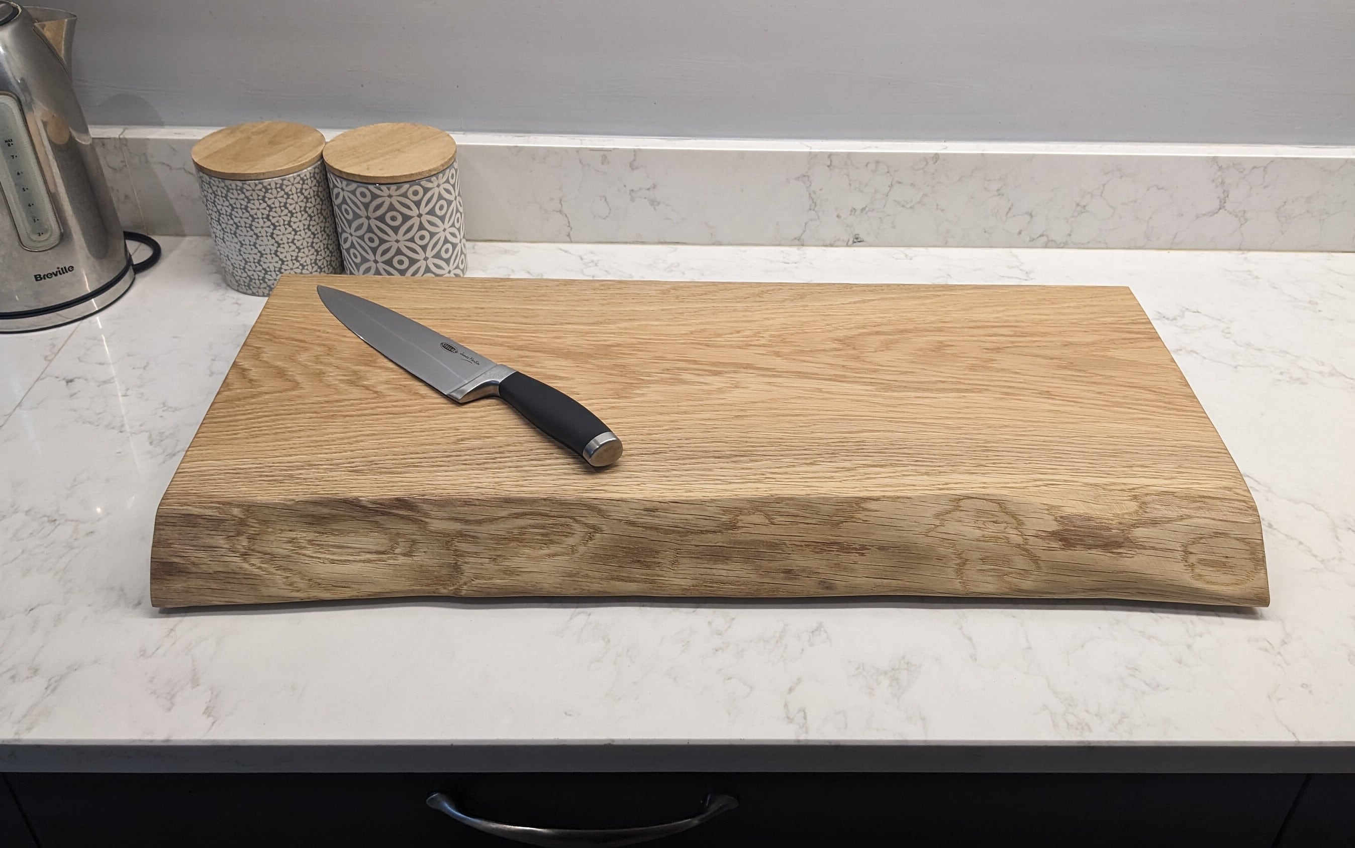 Extra Large Live Edge Oak Chopping Board Solid Oak Chopping Block and ...