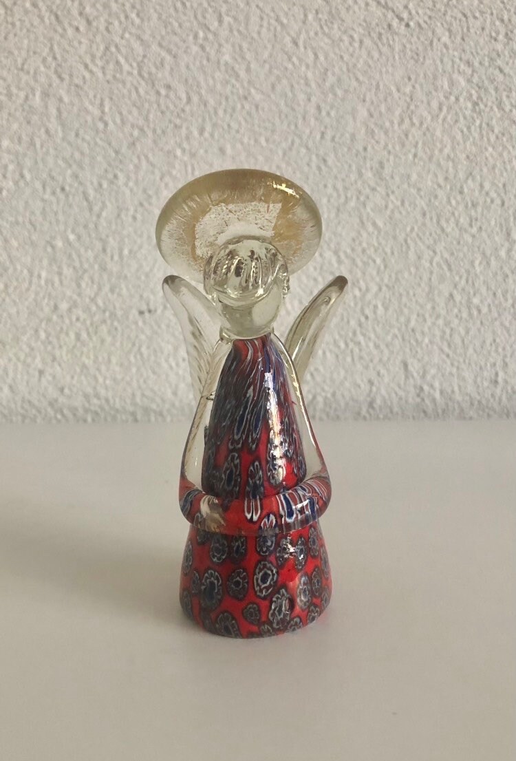 Vintage Murano Glass Millefiori Angel Made in Italy - Etsy