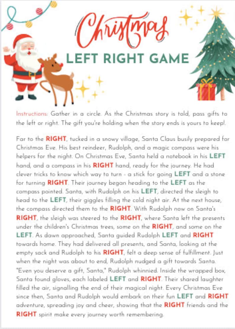 Left Right Game | Gift Exchange Game | Christmas Left Right | Pass the ...