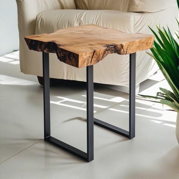 Live Edge End Table - Etsy